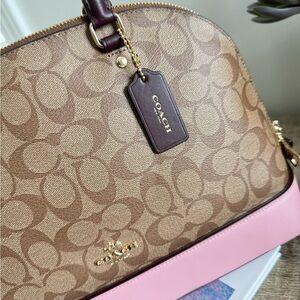 Coach | Bags | Coach F57494 Sierra Satchel Handbag Large In Colorblock ...